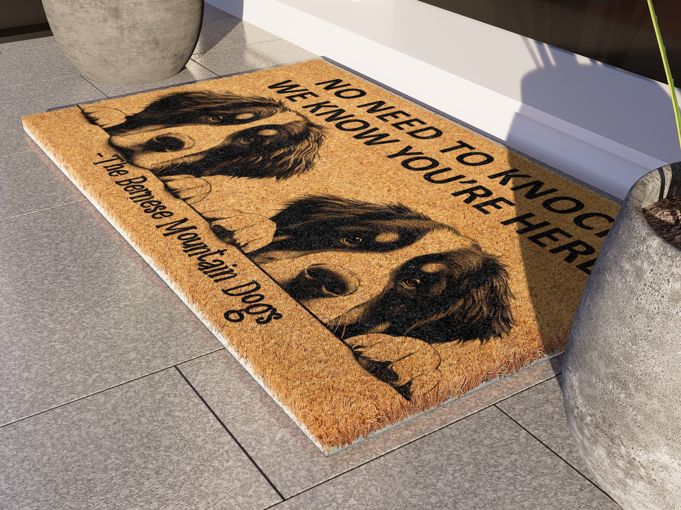 Bernese Mountain Dogs Peekaboo Doormat, Bernese Mountain Dogs Peekaboo ...