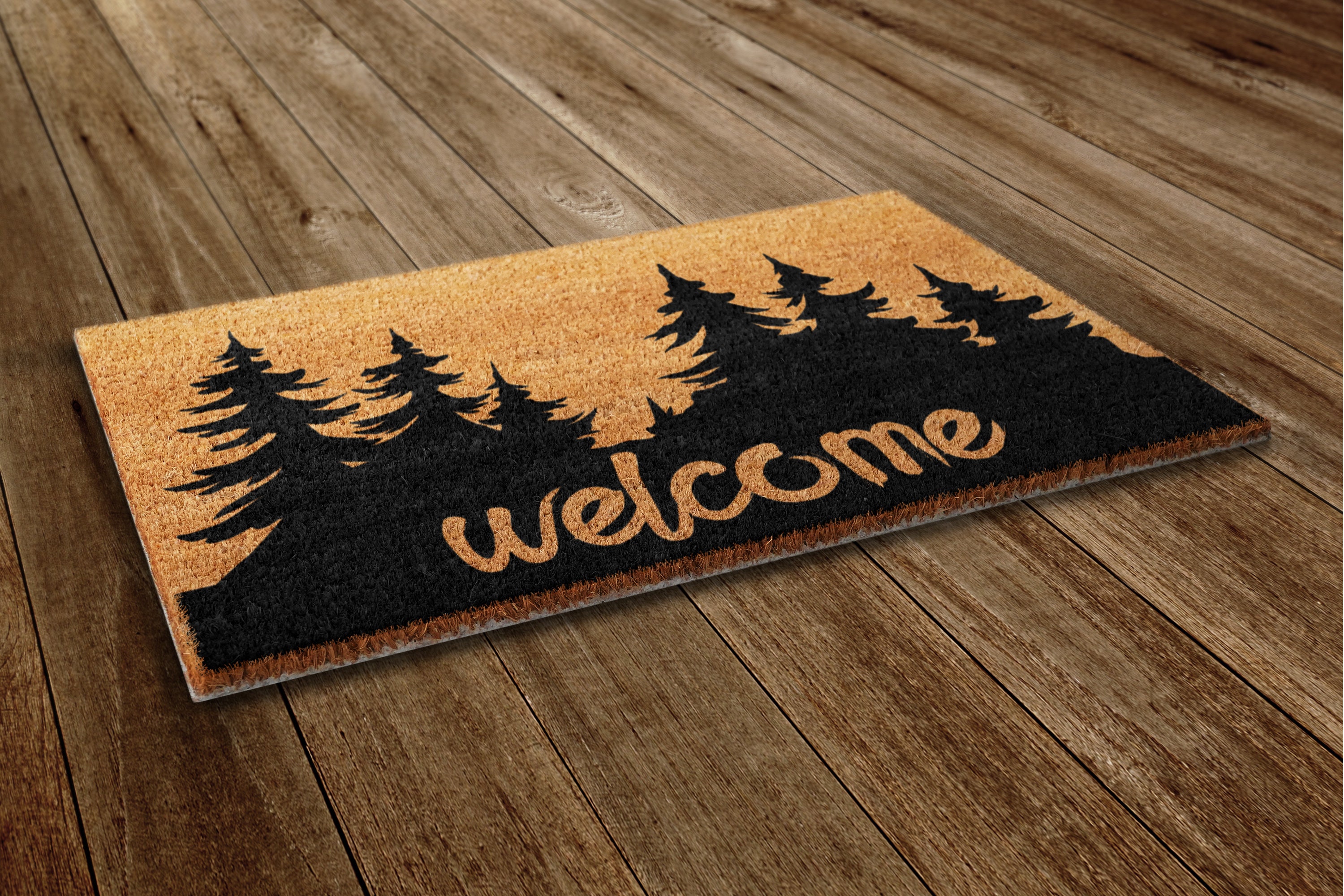 Welcome to Forest Door Mat, Forest Welcome Coir Door Mats, Funny ...