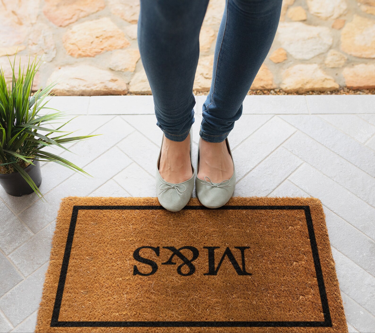 Custom Couple Name Initial Doormat Custom Family Doormat - Etsy