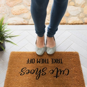 Cute Shoes Doormat, Shoes off Doormat, Cute Shoes Take Them off Doormat ...
