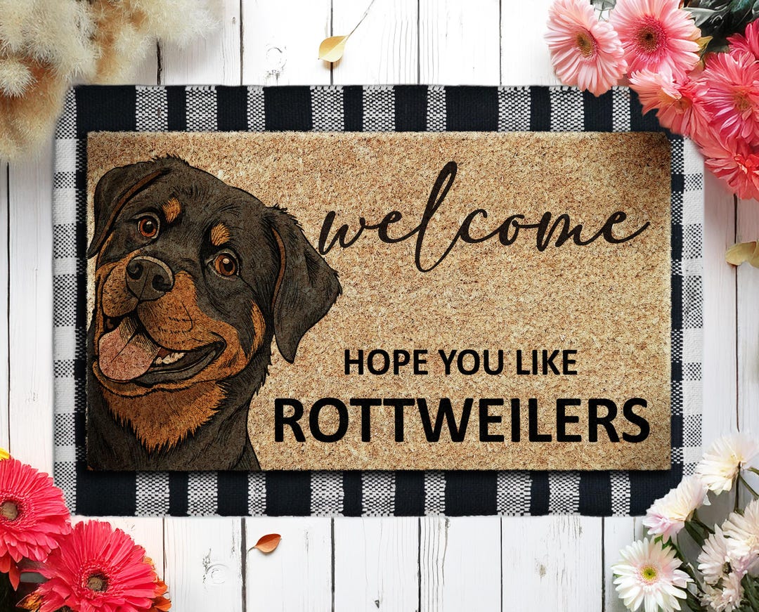 Rottweilers Doormat, Door Mat, Rottweilers Doormats, Welcome Funny ...