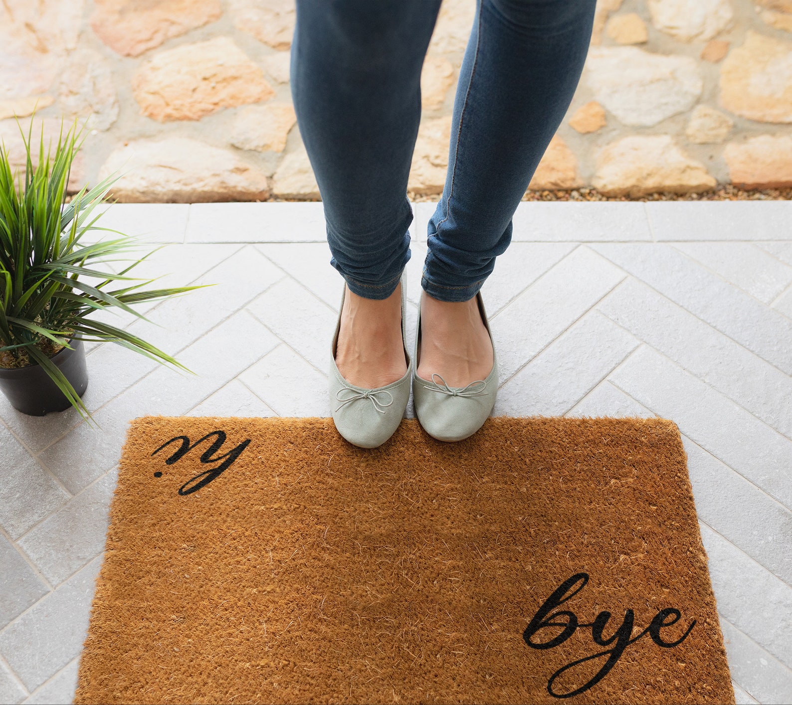 Hi Bye Doormat Hi Bye Door Mat Hi Bye Door Mat Bye Doormat - Etsy
