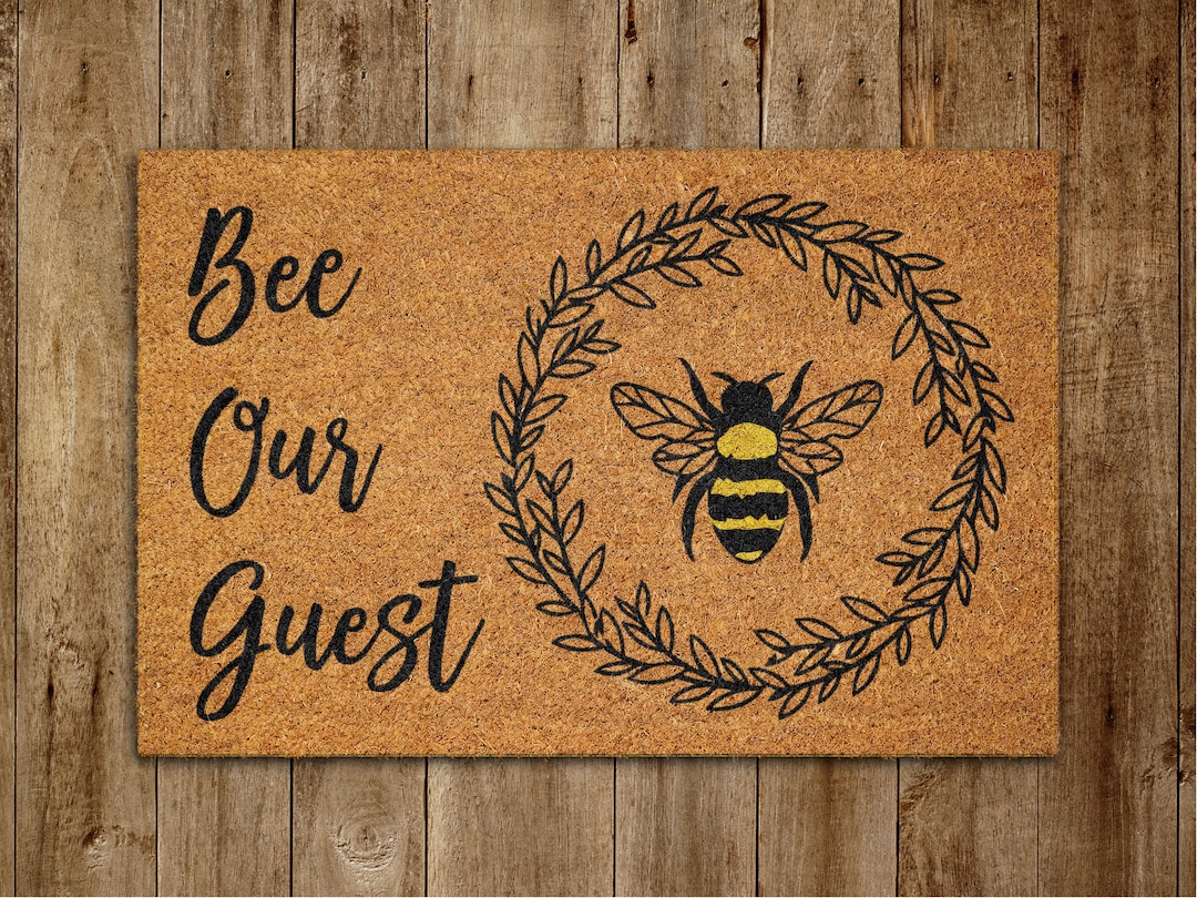 Bee Door Mat, Bee Spring Door Mats, Our Guest Funny Doormat, Welcome ...