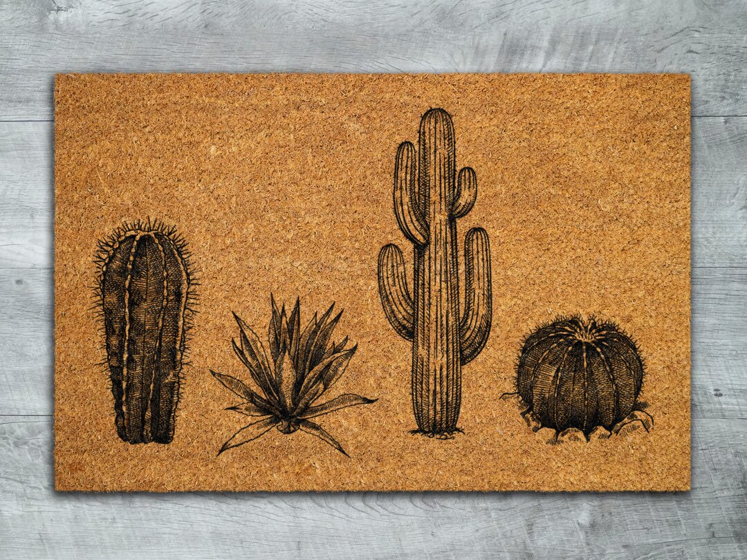 Cactus Welcome Doormat, Welcome Cactus Doormats, Cactuses Doormats ...