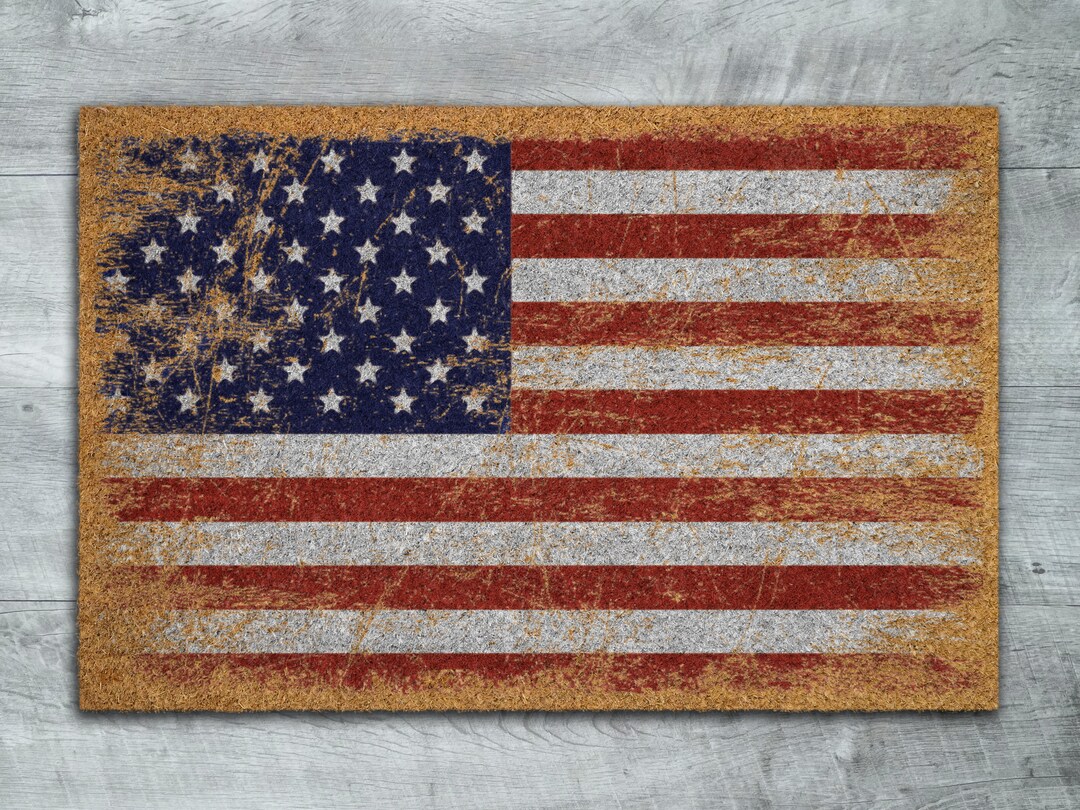 USA Flag Patriotic Door Mats, Funny Doormat, USA Flag Welcome Mats - Etsy