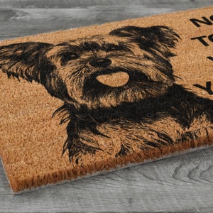 Yorkie Door Mat, Yorkie We Know You ARE Here Door Mats, Yorkie Doormat ...