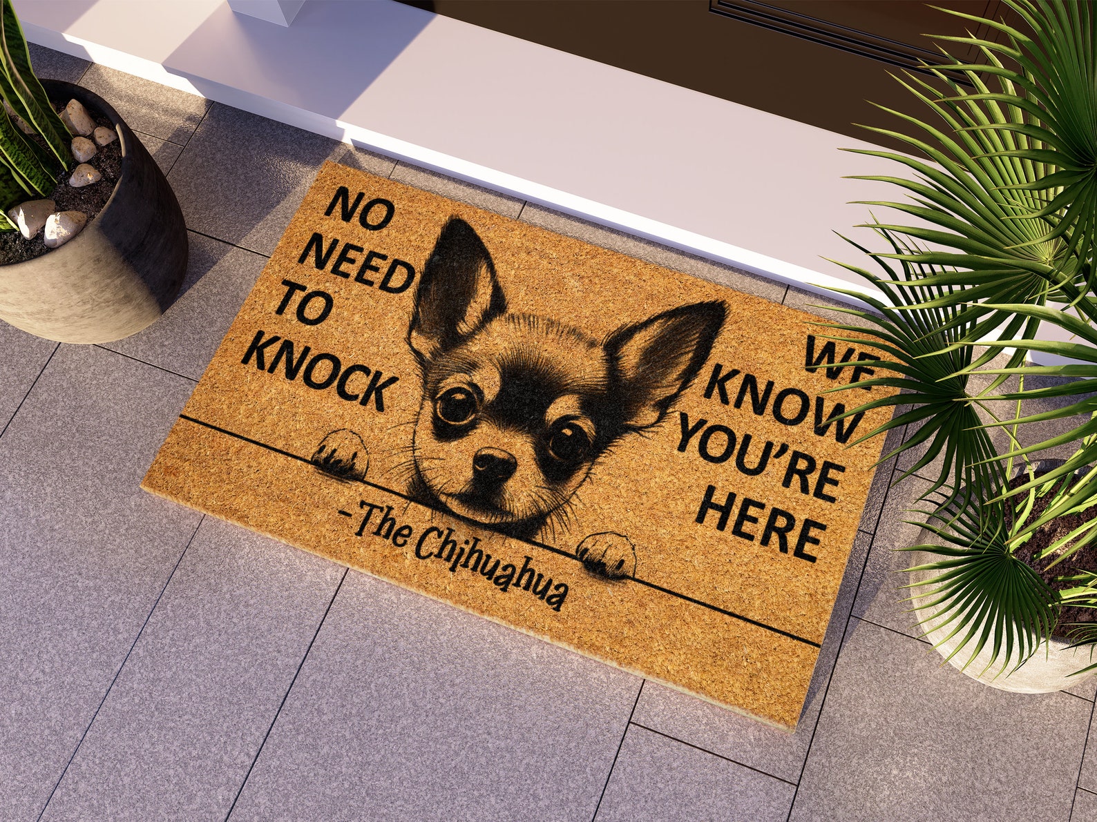 Chihuahua Doormat, Chihuahuas Mat Coir Doormat, We Know You ARE Here ...