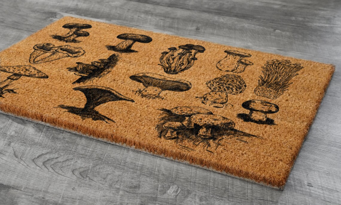 All Kind of Mushroom Door Mats Mushrooms Welcome Coir Door - Etsy
