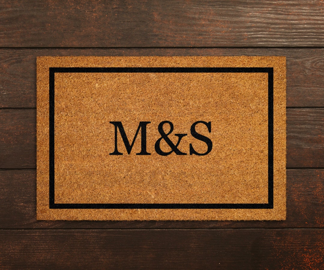Custom Couple Name Initial Doormat, Custom Family Doormat, Custom Name ...