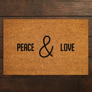 Welcome Peace and Love Doormats, Peace and Love Doormat, Home Doormats ...