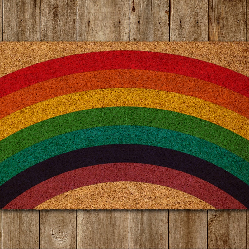 Rainbow Doormat - Etsy