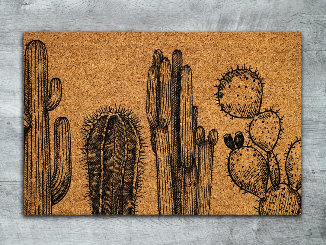 Cactus Close up Doormat, Welcome Cactuses Doormats, Cactus Doormats ...