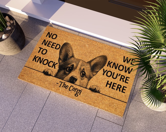 The German Shepherds Door Mat, We Know You ARE Here Shepherd Dogs Door ...