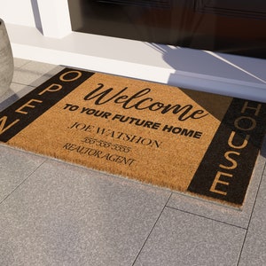 Realtor Custom Doormat Open House Doormat Realtor Doormat Business ...