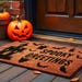 Spooky Greetings Door Mat, Ghost House Welcome Funny Halloween Coir Mat ...