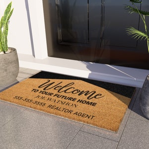 Personalized Realtor Custom Open House Doormat Realtor Doormat Business ...