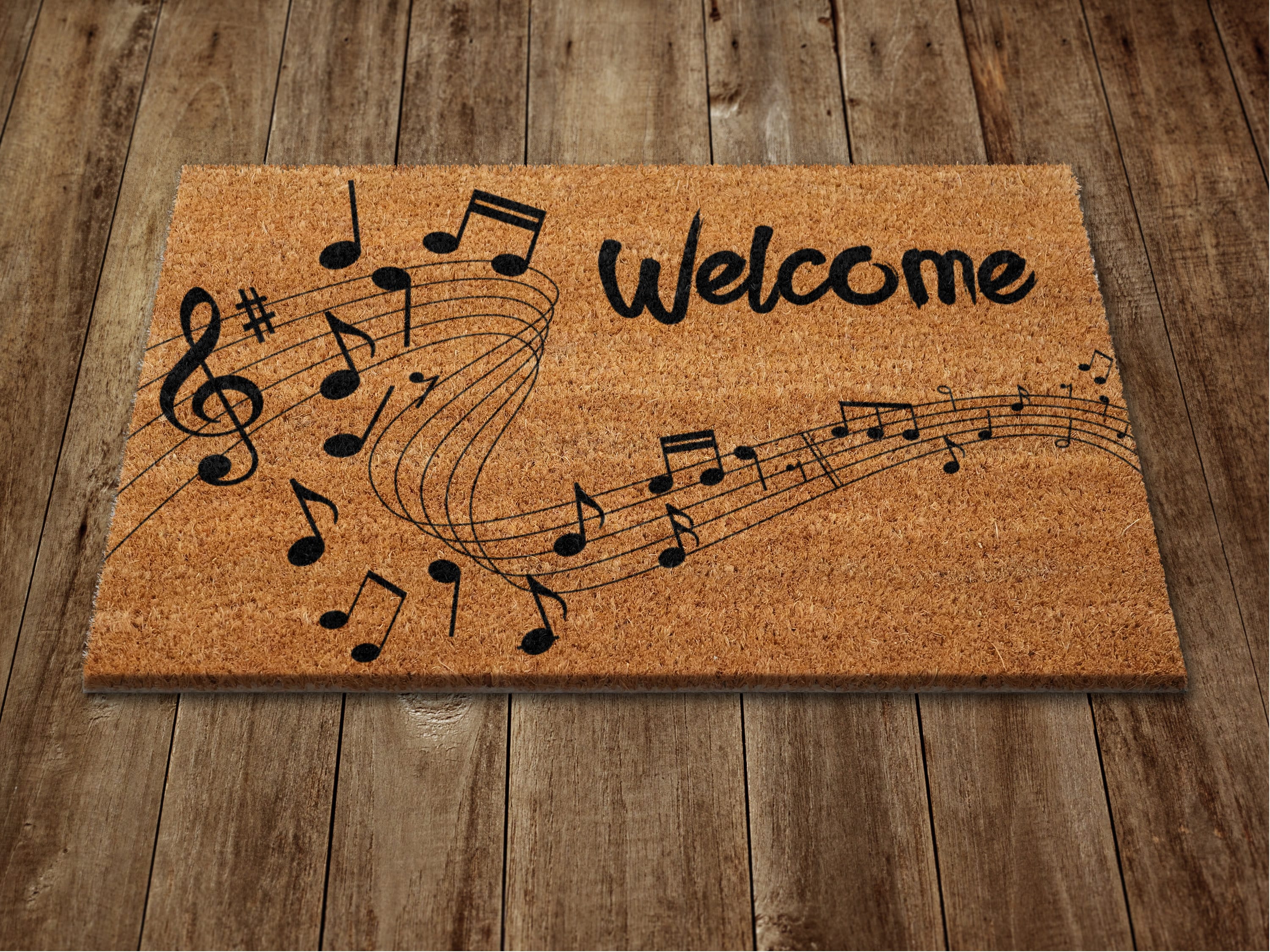 Music Notes Door Mat Music Welcome Door Mat Funny Doormat - Etsy