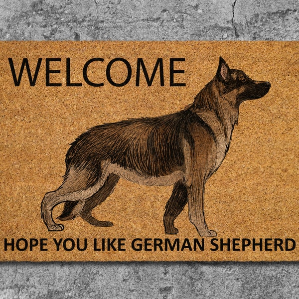 German Shepherd Front Door Mat - Etsy