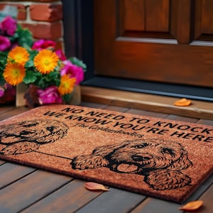 Golden Doodle Doormat, the Golden Doodle Mat, No Need to Knock Doormats ...