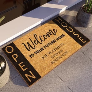 Realtor Custom Doormat Open House Doormat Realtor Doormat Business ...