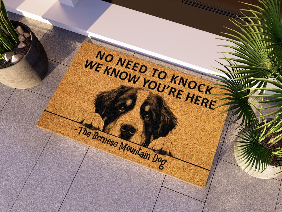 Bernese Mountain Dog Peekaboo Doormat, Bernese Mountain Dog Peekaboo ...