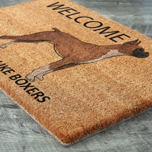 Welcome Hope You Like Boxer Doormat, Welcome Boxers Door Mat, Boxer ...