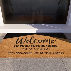 Personalized Realtor Custom Open House Doormat Realtor Doormat Business ...