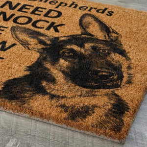 The German Shepherds Door Mat, We Know You ARE Here Dogs Door Mats ...