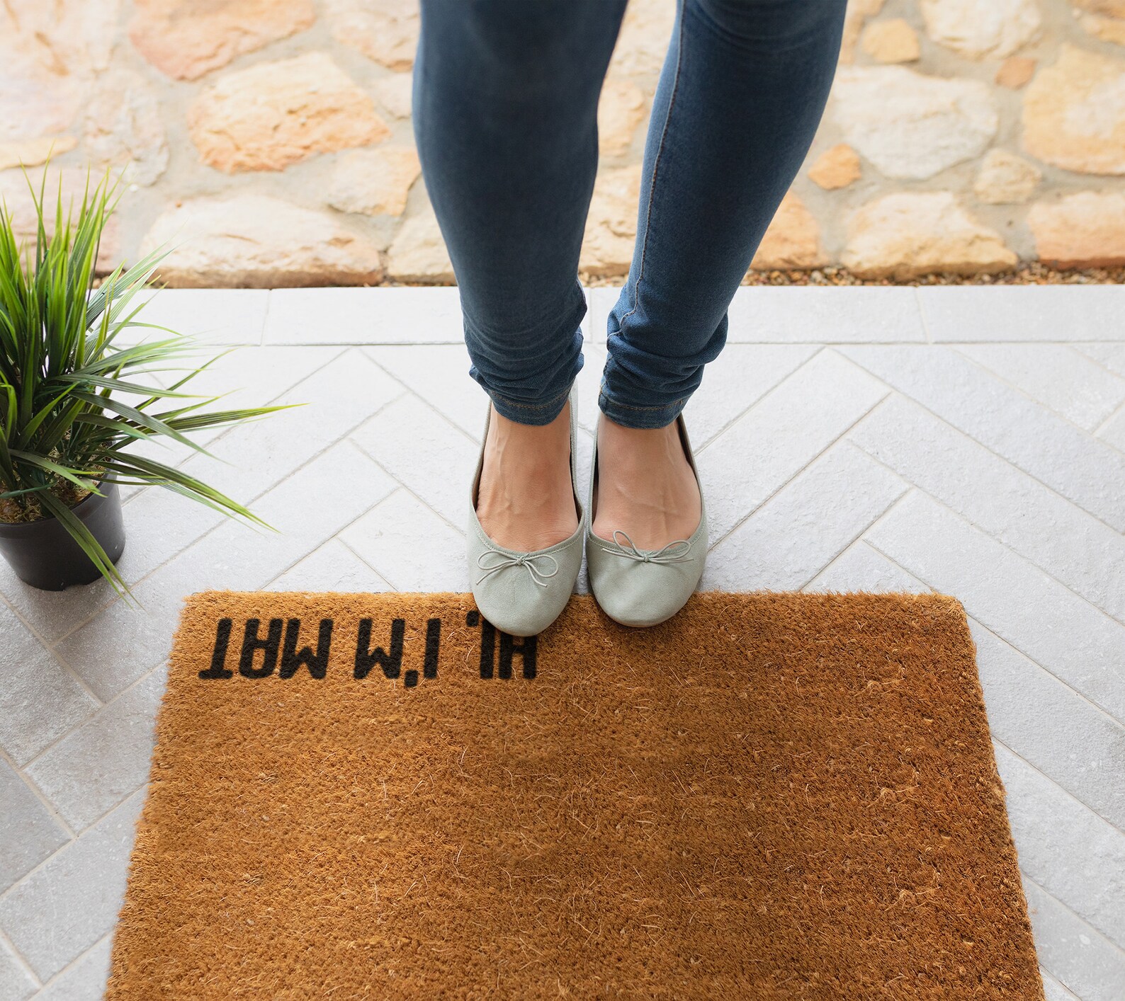 Hi I'M Mat Doormat Hi I'M Door Mat Hi I'M Door - Etsy