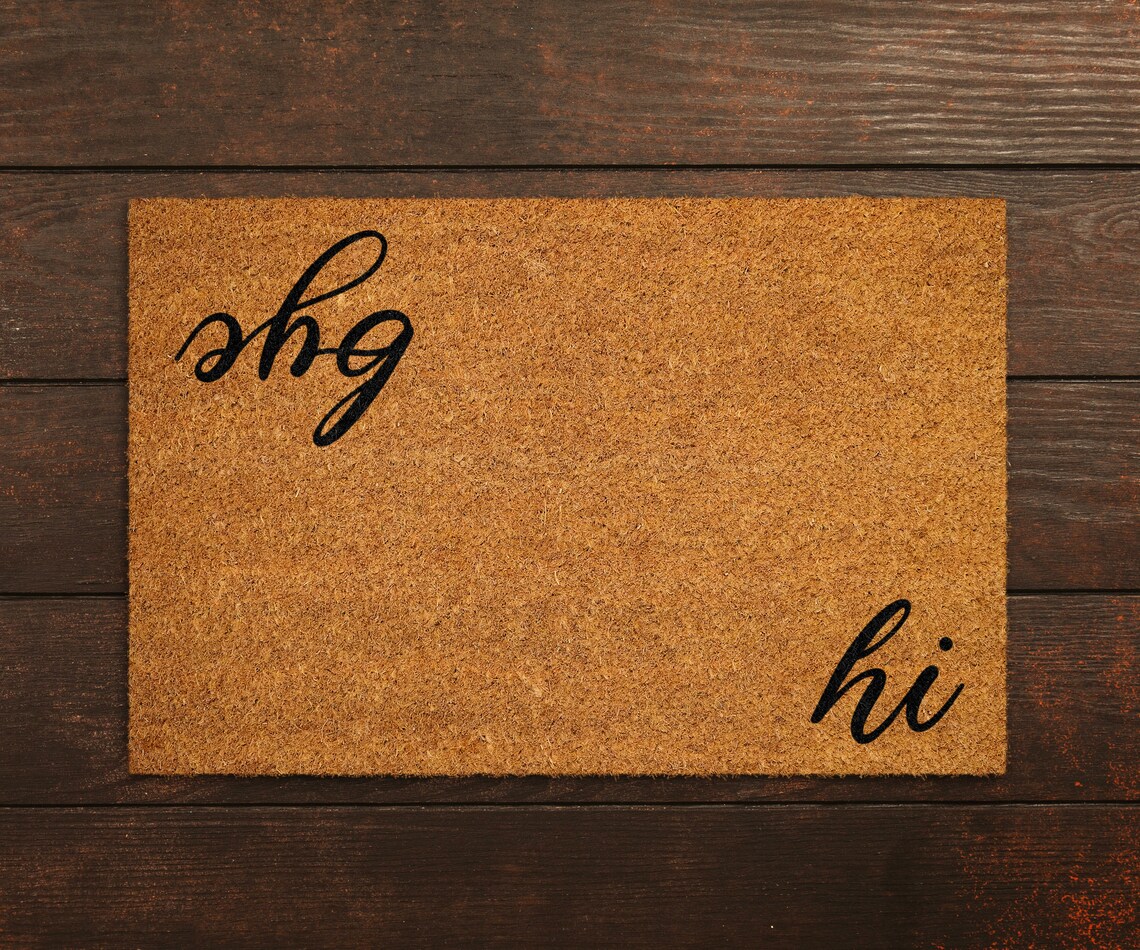 Hi Bye Doormat Hi Bye Door Mat Hi Bye Door Mat Bye Doormat - Etsy
