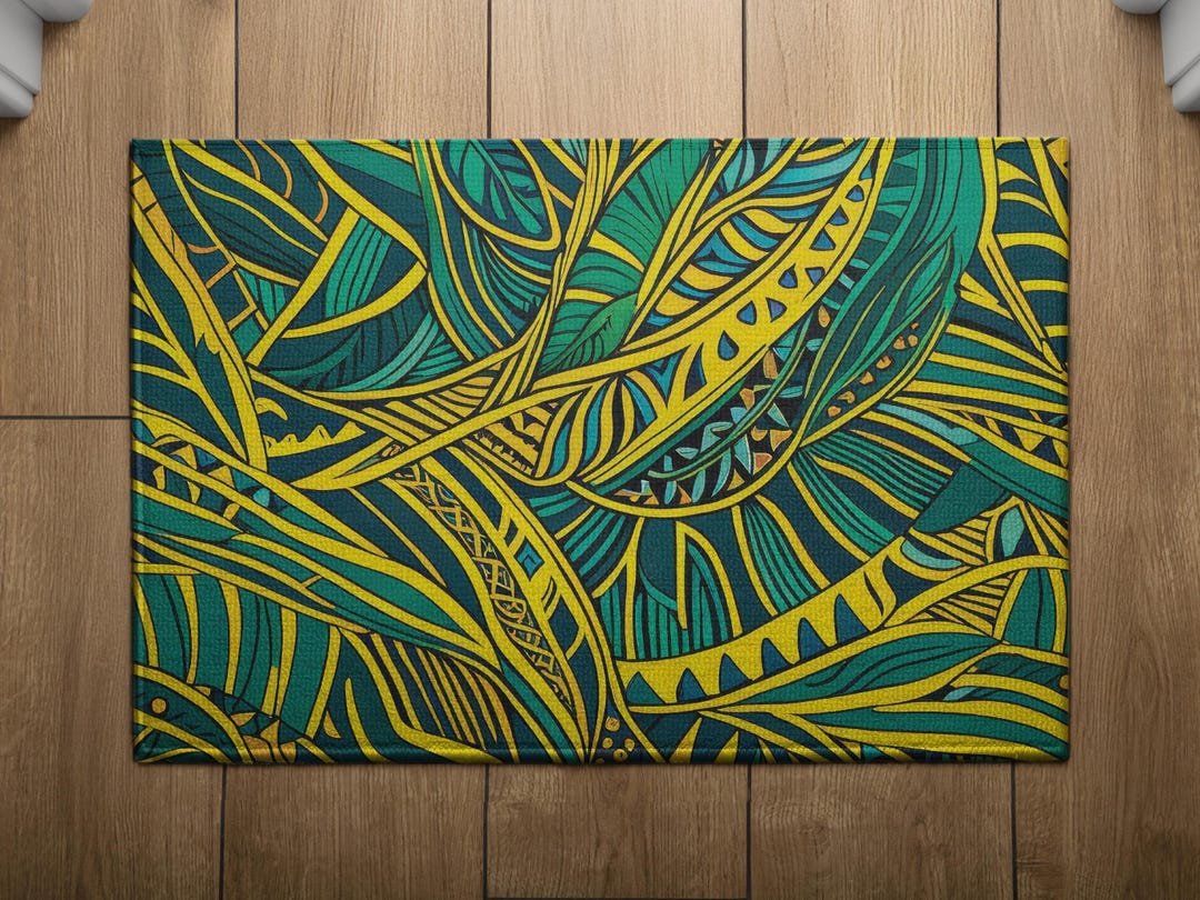 Africa Mat, Colorful Bath Mat, Afrocentric Pattern Mat, Bath Mat ...