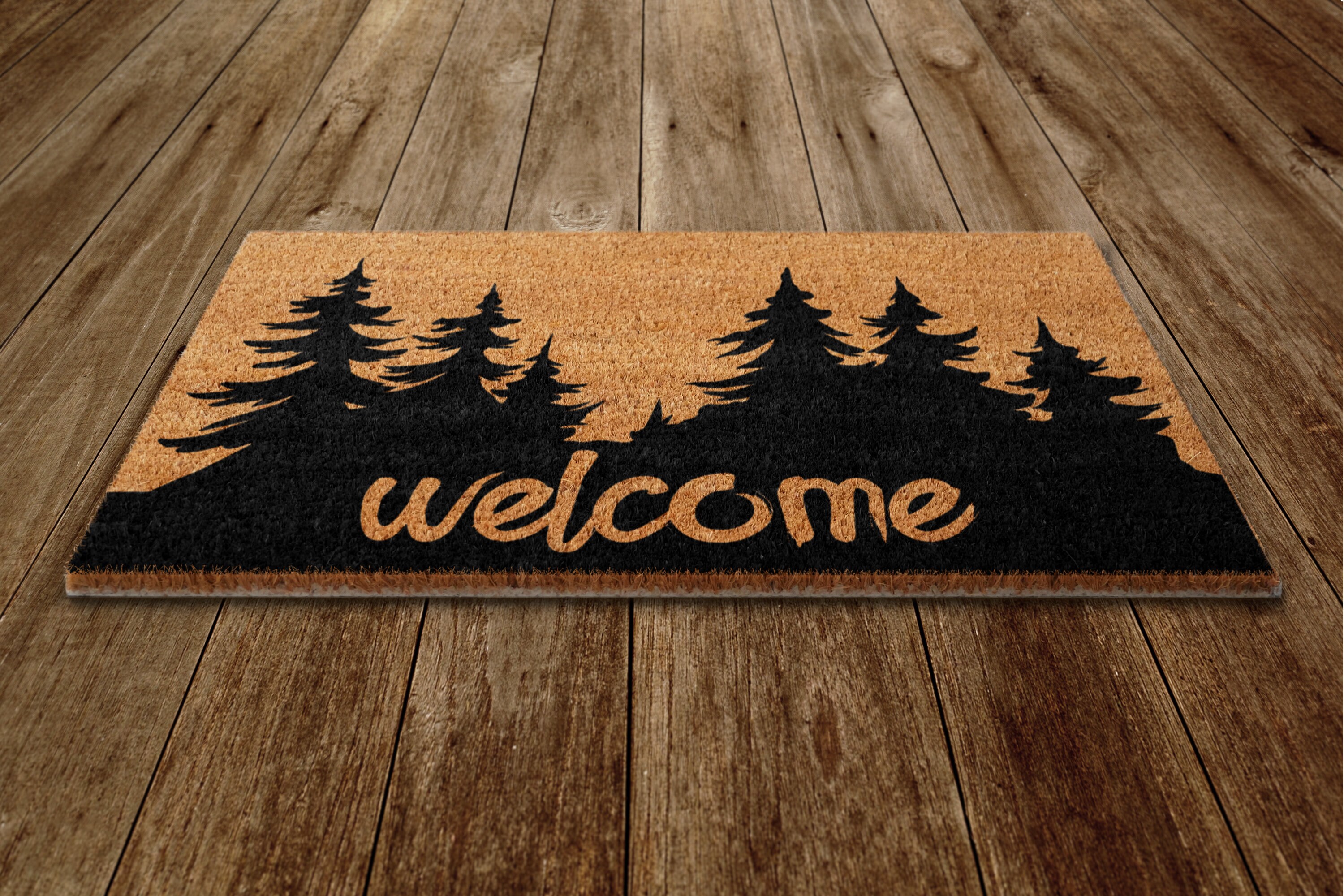 Welcome to Forest Door Mat, Forest Welcome Coir Door Mats, Funny ...