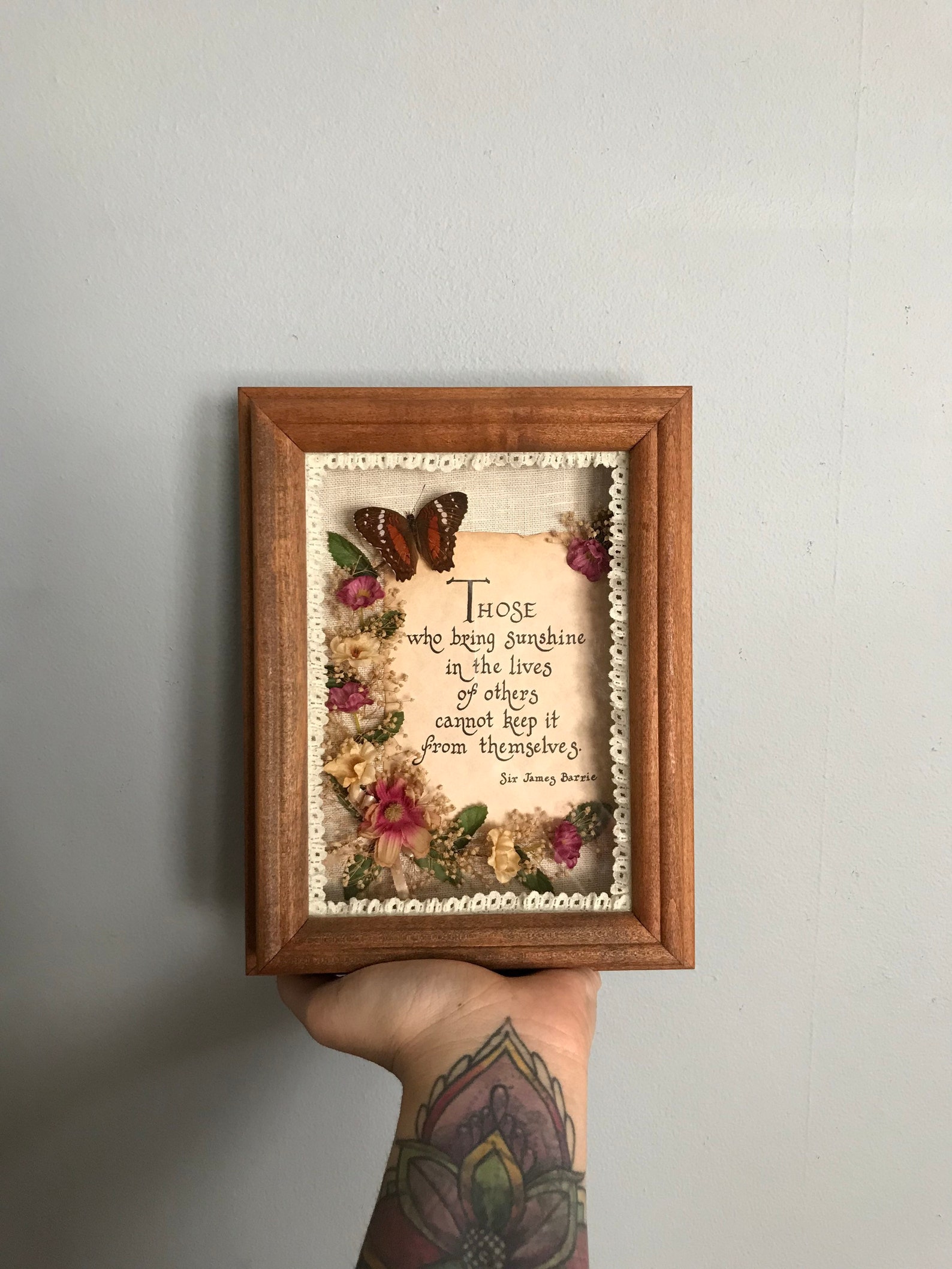 Vintage Shadowbox With Poem and Butterfly - Etsy