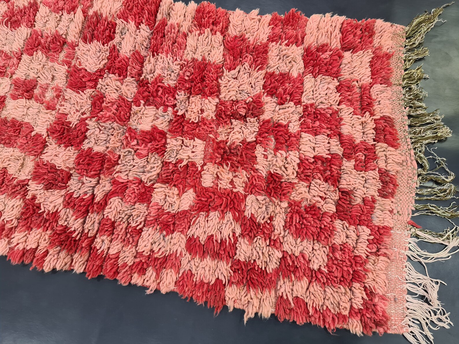 Vintage Moroccan Rug Handmade Moroccan Runner Rug Faded Red - Etsy