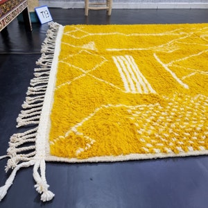 SPECTACULAR WOOL RUG for Your Living Room, Moroccan Mustard Rug ...