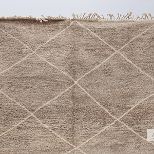 TAUPE MOROCCAN RUG, Handmade Made to Order Rug, White Diamonds Berber ...