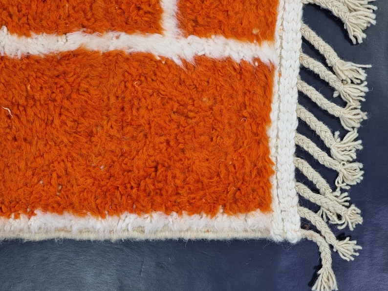 PRETTY ORANGE RUG for Your Living Room Moroccan Handmade Rug - Etsy