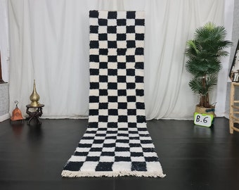 Checkered Rug Runner - Etsy
