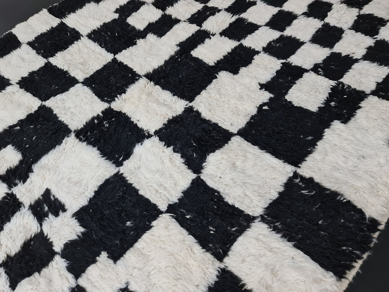 HANDMADE MOROCCAN RUG Moroccan Wool Carpet Checkered Rug - Etsy