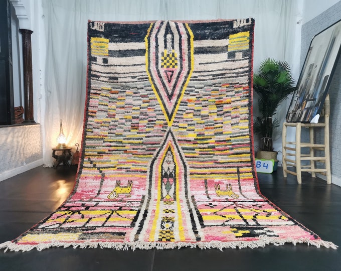 Colorful Fabulous Moroccan Rug, Boujad Rug, Azilal Rug, Abstract ...