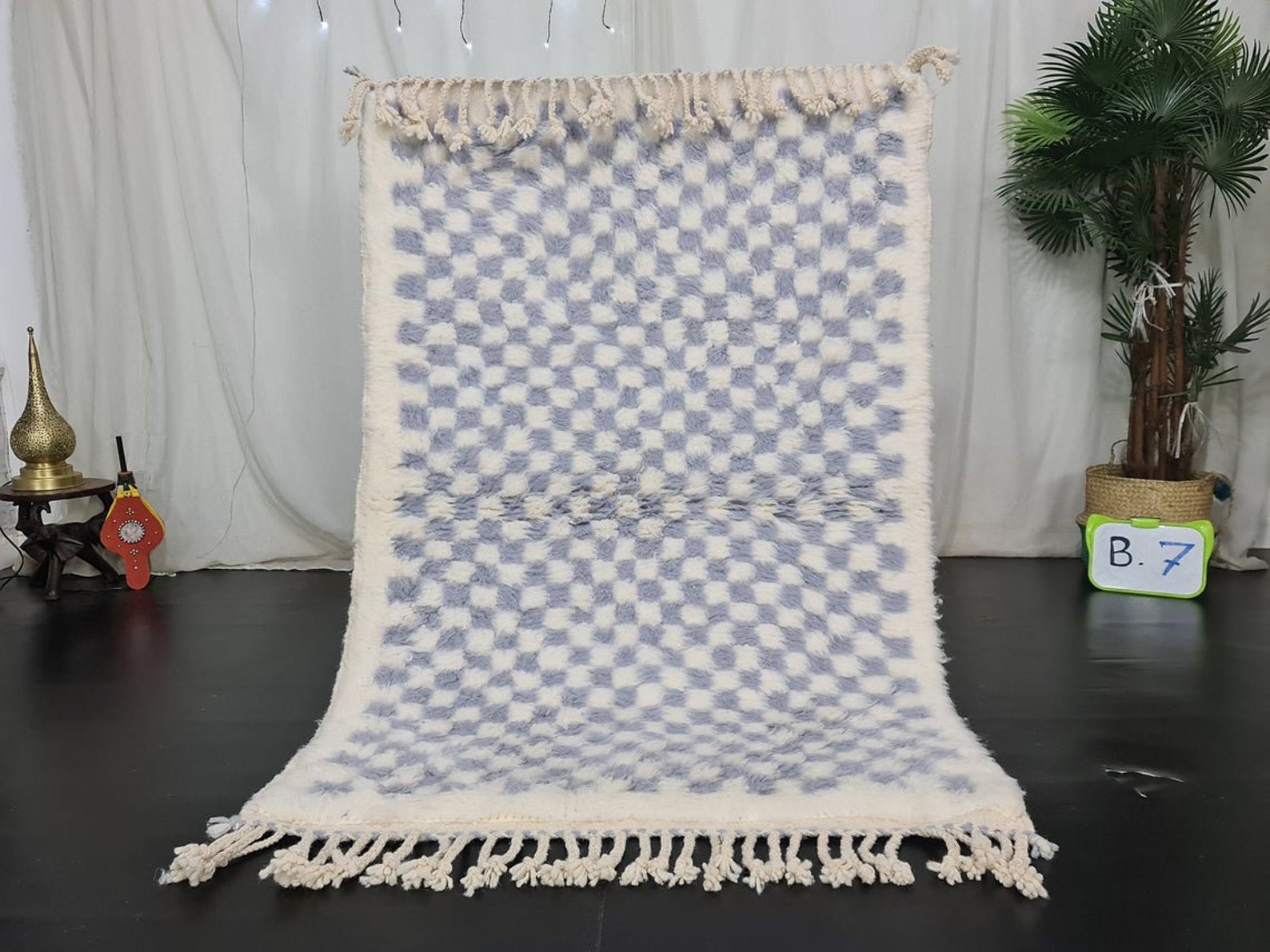 AMAZING CHECKERED RUG Best Minimalist Beni Ouarain Rug for - Etsy