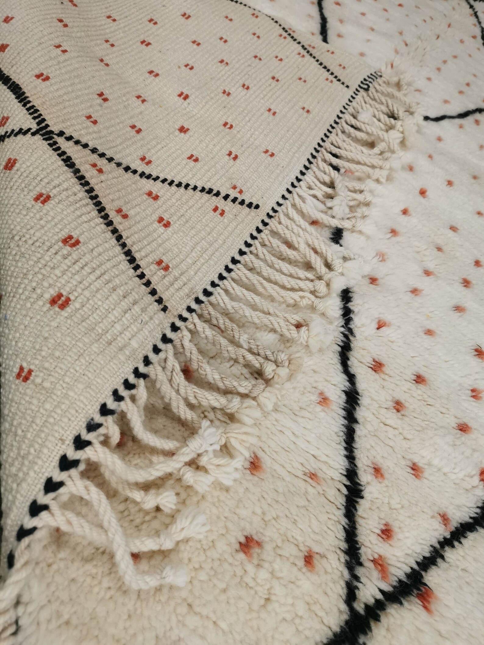 MRIRT DOTTED RUG Berber Moroccan Rug Sheep Wool Rug Wool | Etsy