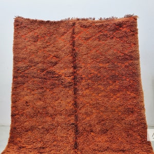 RICH Handmade Brown CARPET, Authentic Woven Moroccan Rug 6x9, VINTAGE ...