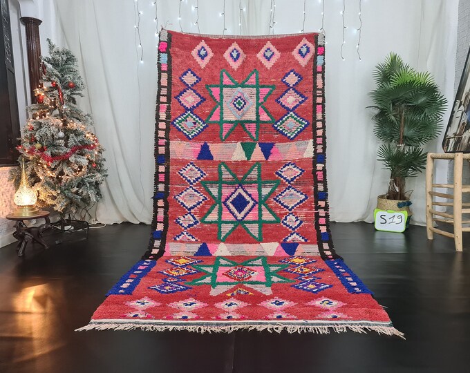 Berber Vintage Rug Moroccan Red Wool Rug Azilal Rug - Etsy