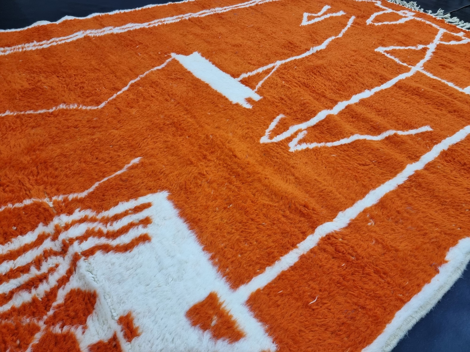 PRETTY ORANGE RUG for Your Living Room Moroccan Handmade Rug - Etsy