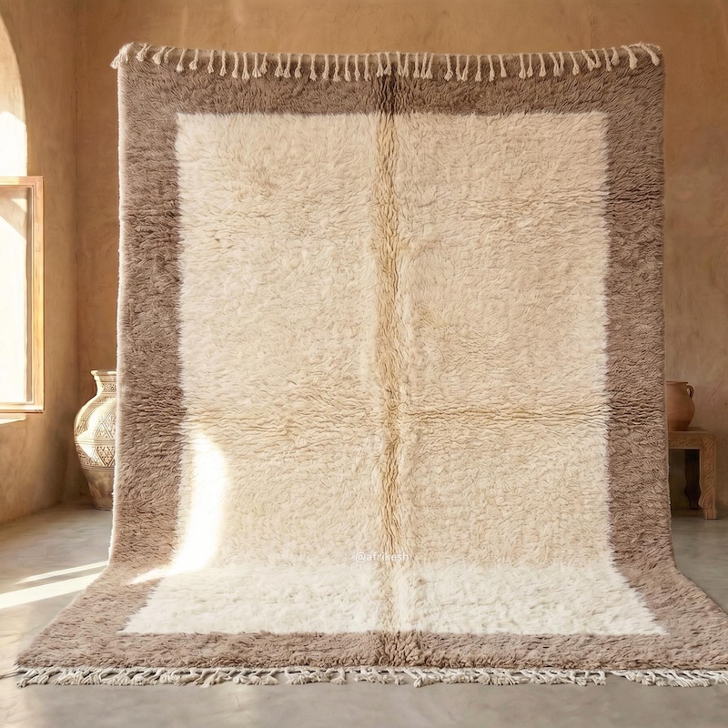 Ivory and Taupe Rug - Etsy