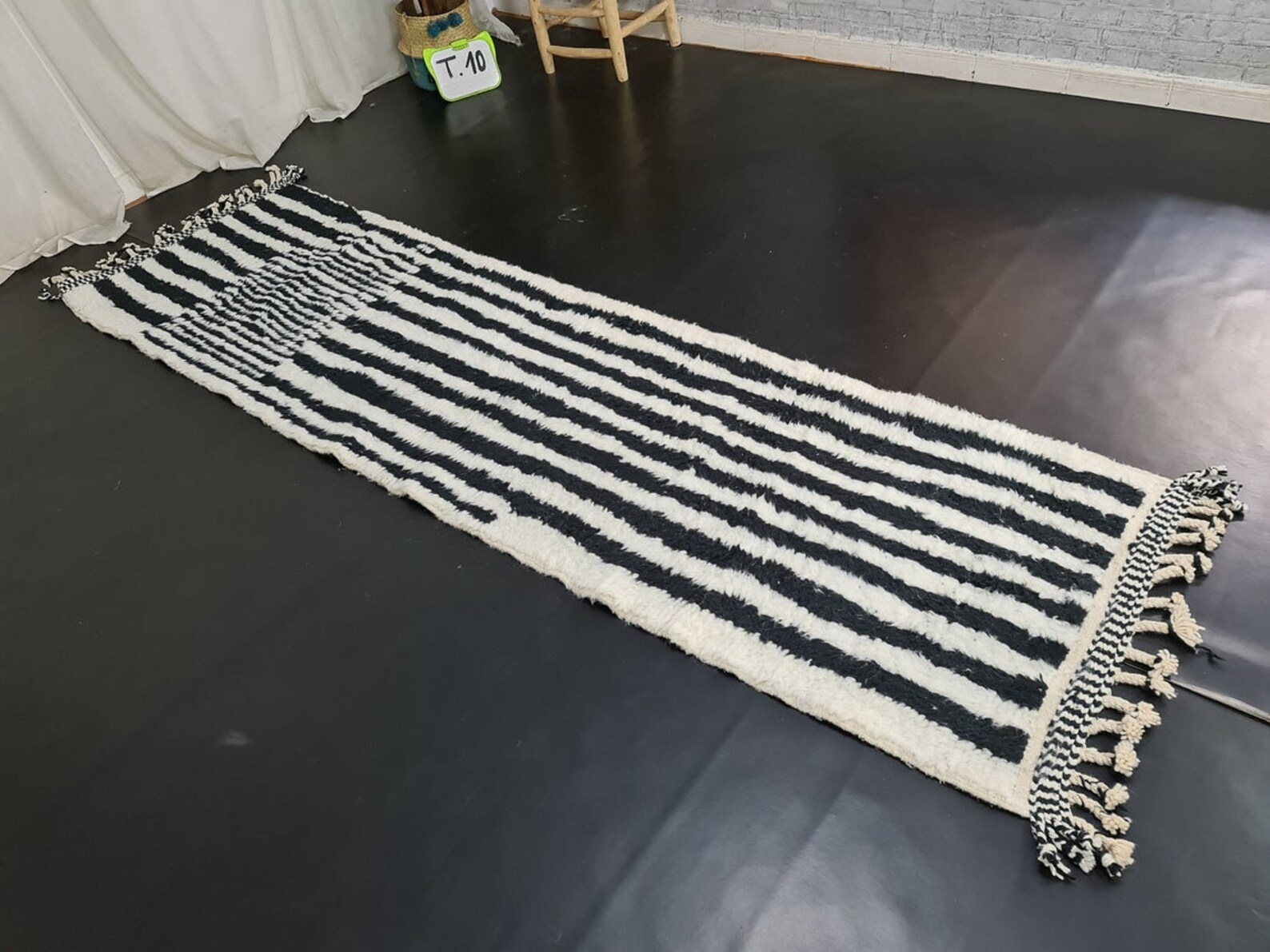 CUTE BENIOURAIN RUNNER , Handmade Checkered Runner Rug, Authentic ...