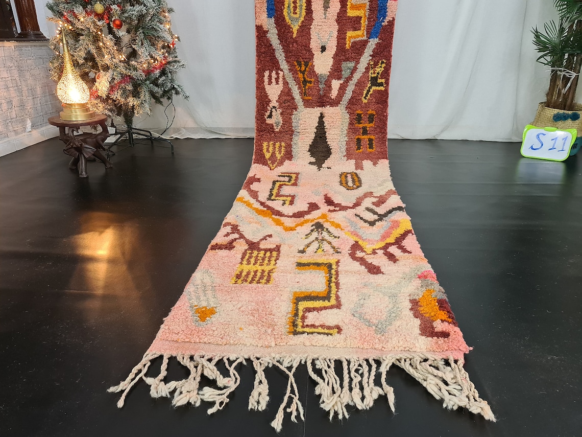 Artistic Moroccan Rug Moroccan Runner Rug Tribal Wool | Etsy