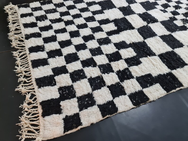 HANDMADE MOROCCAN RUG Moroccan Wool Carpet Checkered Rug - Etsy