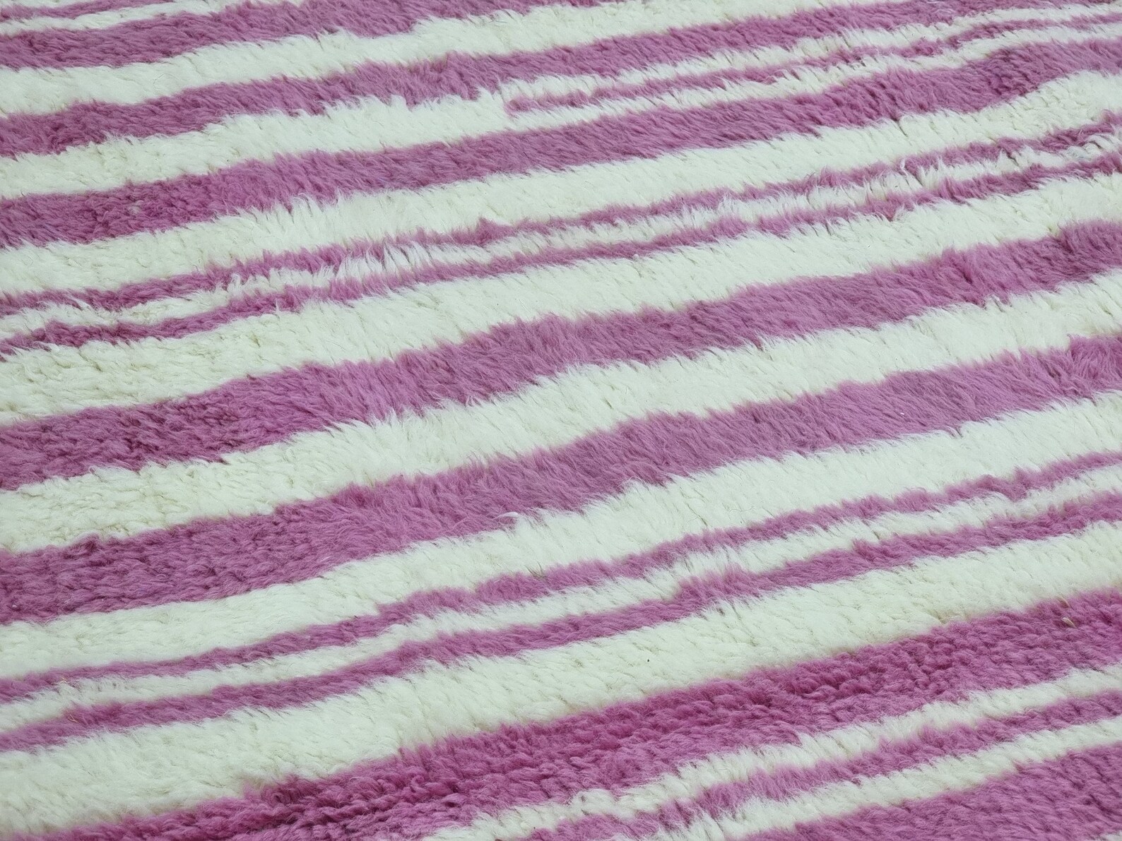 STUNNING PINK RUG Handmade Striped Wool Rug for Your Living - Etsy